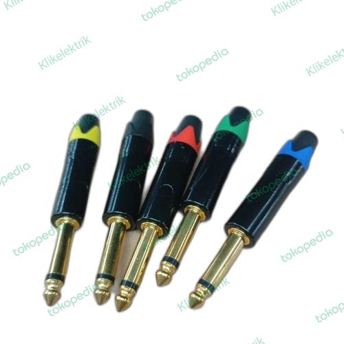 Jual Connector Plug Jack Microphone Akay Mic MONO Body Besi Hitam Lis ...