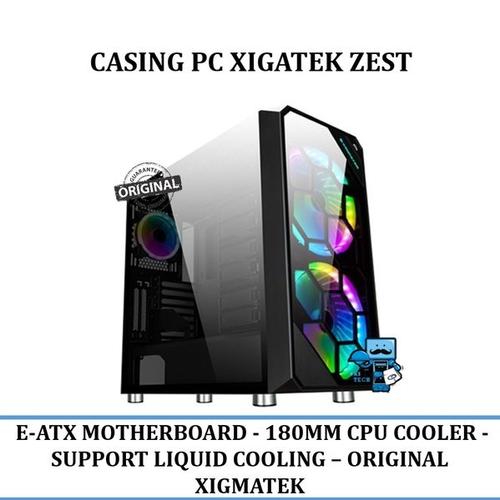 Jual Case PC Xagatek ZEST RGB Tempered Glass E-ATX Xigmatek - Original ...