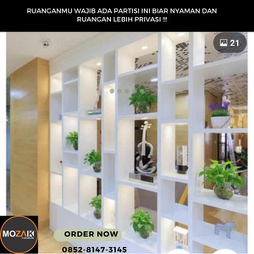 Jual partisi backdrop ruangan rumah ruko custom furniture jakarta ...