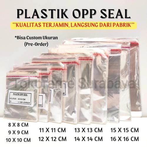 Jual Plastik OPP Lem Seal Kemasan Plastik Bening Tebal Bungkus Roti Pakaian - 8 CM x 8 CM - Kota ...
