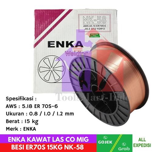 Jual ENKA kawat las mig besi co2 er70s NK58 15kg 0,8mm - 0,8mm - Jakarta Utara - ToolsMart-Indo ...