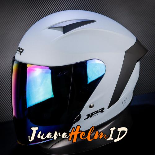Jual JPR HELM RR15 SOLID / GREY DOFF / JPX RR-15 SINGLE VISOR - SILVER ...