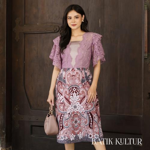 Jual Batik Kultur Dress - VBLS - Gunung Giwur in Grey Pink Multicolor ...