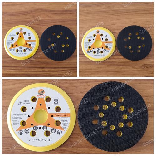 Jual Backing Plate 8 Lubang 5" Orbital Sander Sanding Pad Mesin Amplas ...