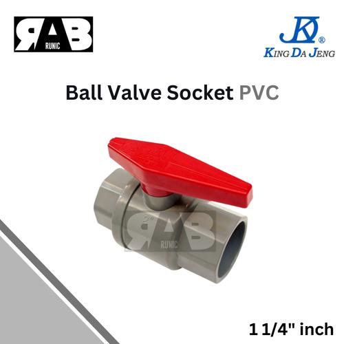 Jual Ball Valve / Stop Kran (Socket) PVC 1 1/4" inch - KDJ - Jakarta ...