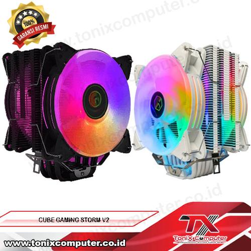Jual CUBE GAMING STORM V2 | CPU Cooler Intel & AMD | HSF Cooler - Hitam ...
