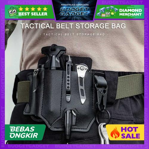 Jual TAFF Tas Pinggang Sabuk Holster Leather Pouch Tool Bag EDC PF-17 ...