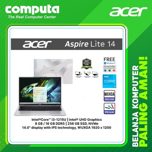 Jual Acer ASPIRE LITE AL14 51M-31Y7 I3-1215U 8GB 256GB SSD 14 WUXGA WOHS - Kota Yogyakarta ...