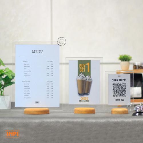 Jual Sign Standing Menu Kayu Akrilik - INPI House - A6 - Kota Bandung ...