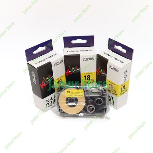 Jual K-Label Printer Tape Catridge for Casio 18mm KZ-18YW K-Label Yellow - Jakarta Barat - Jamur ...