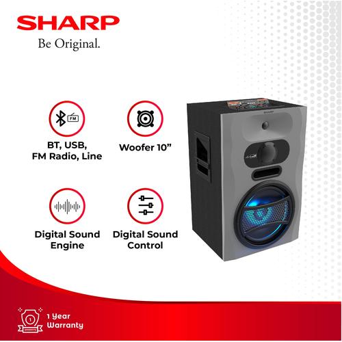 Promo Sharp Audio dan Speaker CBOX-PROX10UBB Pro X Series Grey 110 Watt ...
