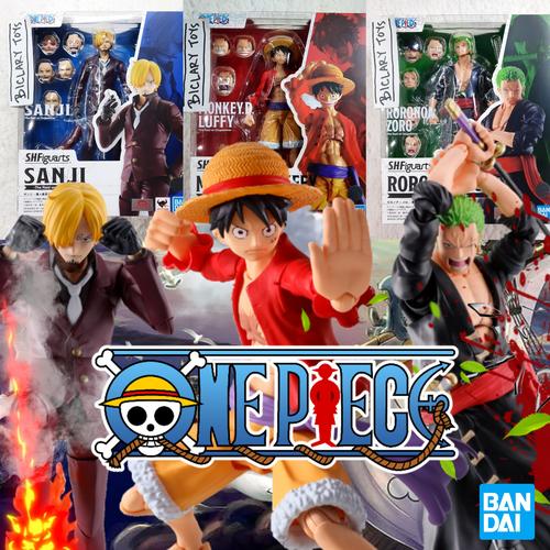 Jual SHF SET Monkey D. Luffy Roronoa Zoro Sanji One Piece ORI ORIGINAL ...