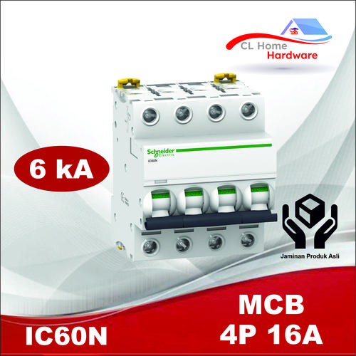 Jual MCB Schneider Acti9 iC60N 4 Phase 16 Ampere Original SNI, 4p 16a 4pole - Jakarta Barat - CL ...