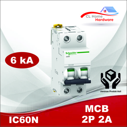 Jual MCB Schneider Acti9 iC60N 2 Phase 2 Ampere Original SNI, 2p 2a 2 pole - Jakarta Barat - CL ...