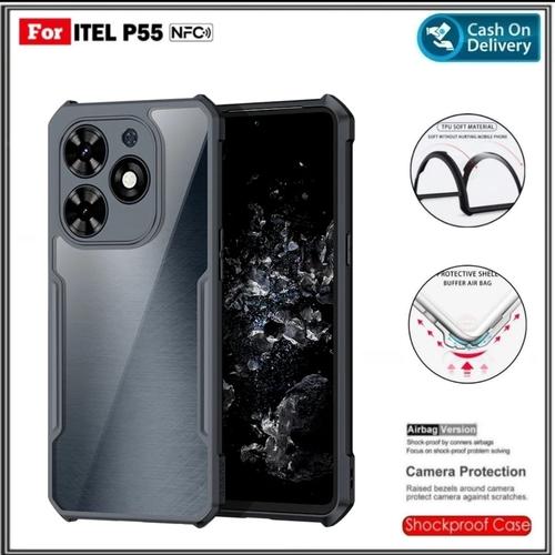 Jual PAKET Case ITEL P55 4G NFC Hard Soft Tpu Hd Transparant Casing ...