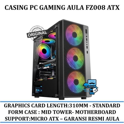 Jual Casing Pc Gaming Aula Fz008 Atx Mid Tower LED RGB - Garansi Resmi ...
