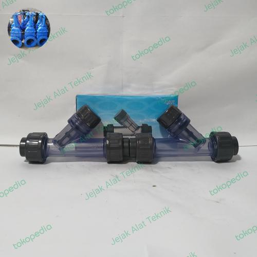 Jual Y STRAINER PVC 1 1/2" INCH TRANSPARANT DN40 JIS 10K SOCKET ...
