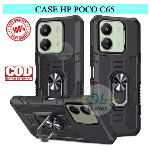 Jual Casing Xiaomi Poco C65 Premium Hard Case Hit Ring Armor Robot ...