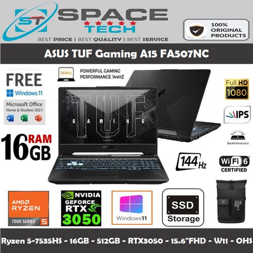 Promo ASUS TUF Gaming A15 FA506NC Ryzen 5-7535HS RTX3050 16GB 512GB W11 ...