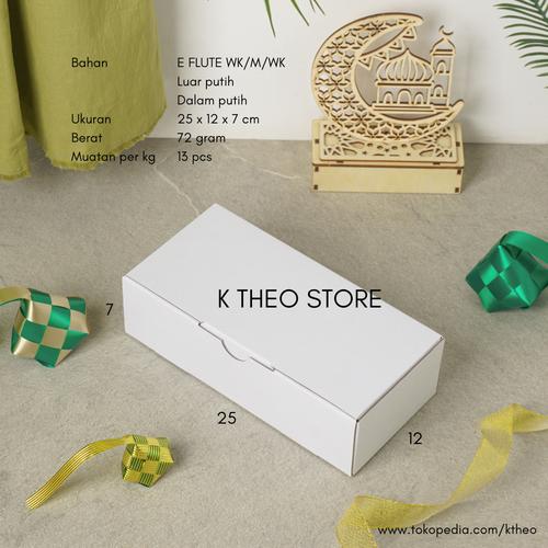 Jual Dus Packing 25x12x7 cm/Warna Putih Putih/Kardus Kotak Kue Makanan ...