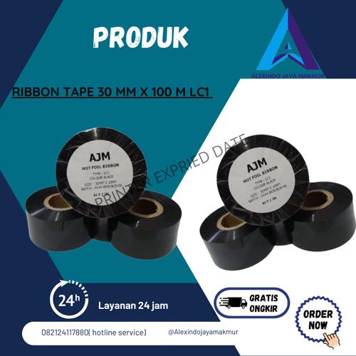 Jual Ribbon Tape 30 mm x 100 m LC1 Pita Coding Cetak Experid Date ...