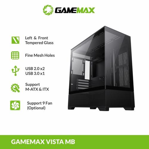 Jual Casing PC Gamemax VISTA Micro ATX PC case - Hitam - Jakarta Pusat ...