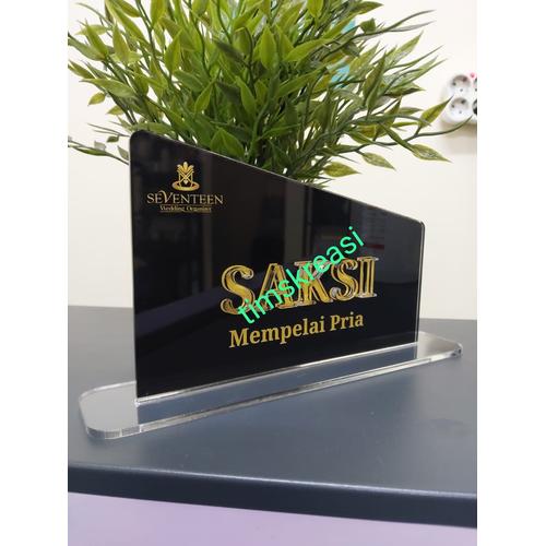 Jual Papan Nama Meja Akad | Papan Meja Akrilik | Sign Table Timbul ...