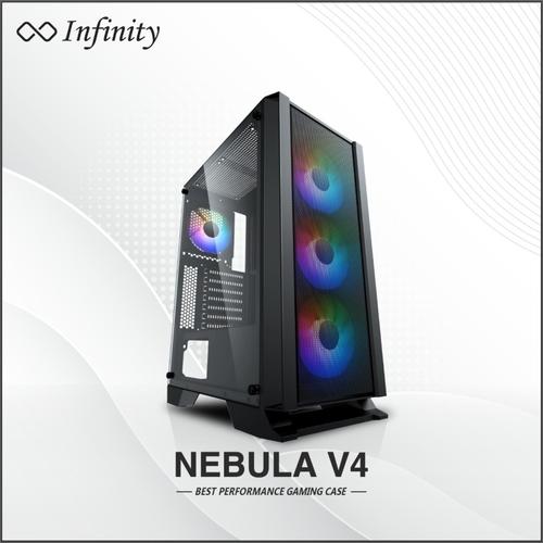 Jual INFINITY NEBULA V4 Tempered Glass + 3 fan rainbow - ATX, mATX Case ...