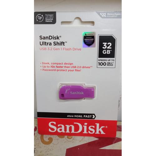 Jual SanDisk Ultra Shift USB 3.0 100Mbps Flashdisk CZ410 32GB - Biru ...