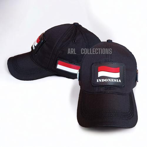 Jual topi tactical bdu bendera indonesia berkibar baseball caps velcro ...
