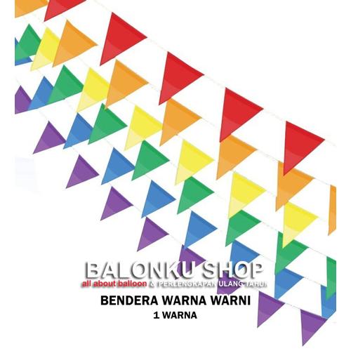 Jual Bendera Segitiga Warna Warni / Banner Segitiga Warna Warni 1 Warna ...