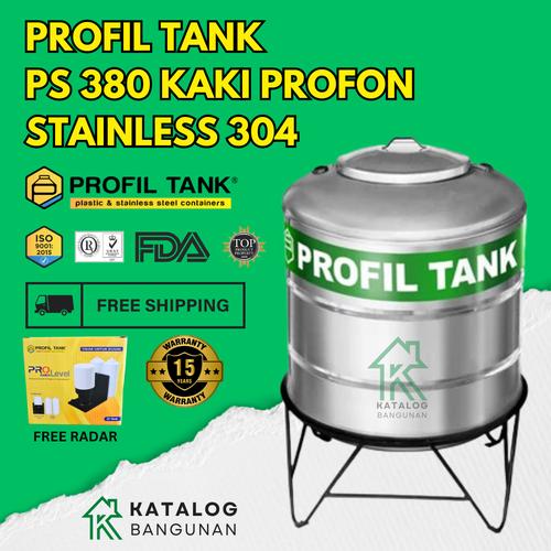 Jual Tangki Air Profil Tank Stainless PS 380 + Kaki - Toren Air Profil ...