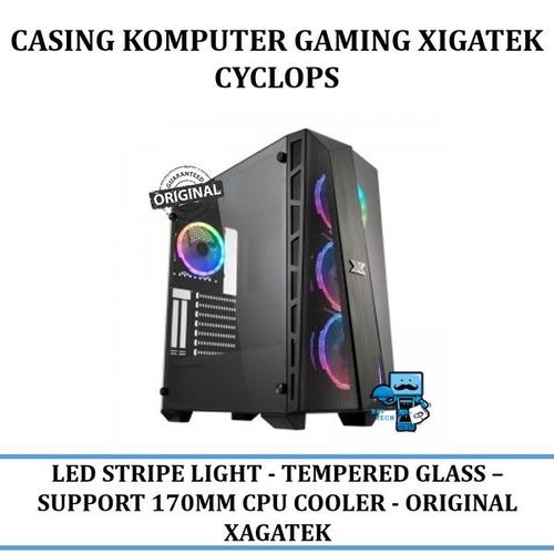 Jual Casing PC / Cesing PC Xigmatek Cyclops Black Argb - Original ...