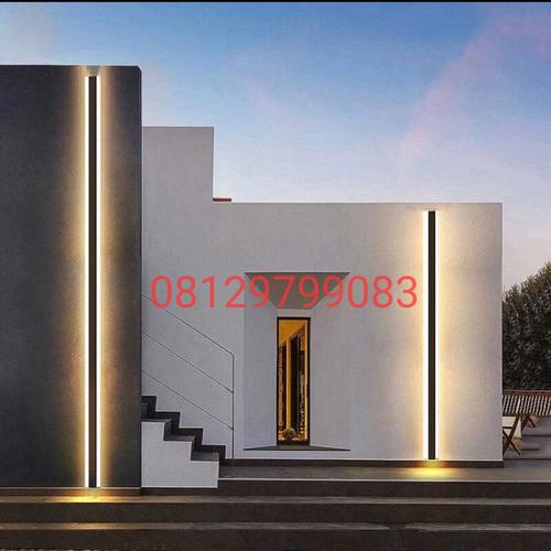 Jual lampu dinding minimalis led wall lamp pilar gapura pagar linear ...