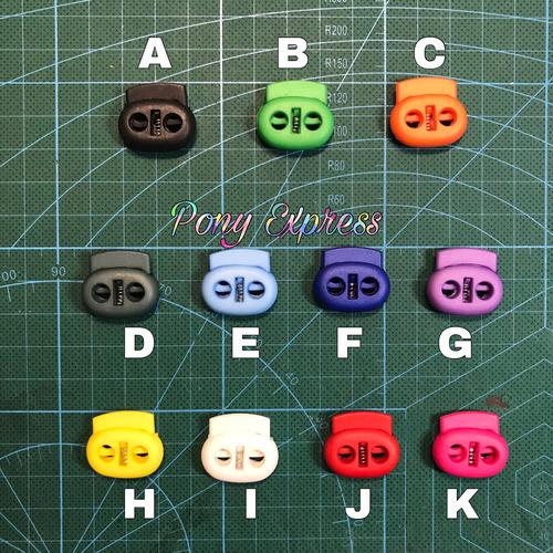 Jual Cord Lock Stopper Plastik Bean Warna Solid DIY Aksesoris - K-PINK ...