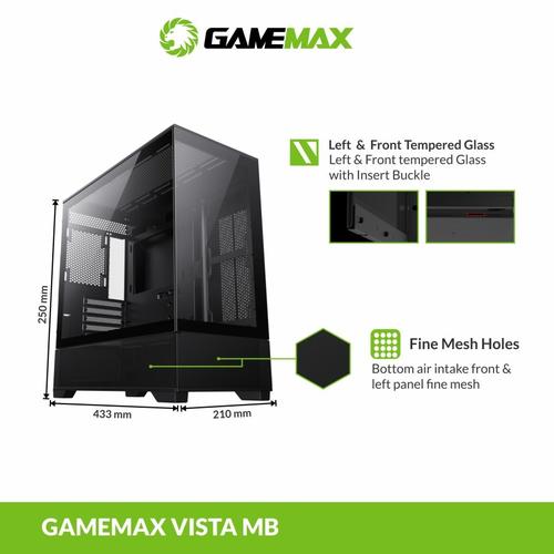 Jual Casing PC Gamemax VISTA Micro ATX PC case - Hitam - Jakarta Pusat ...