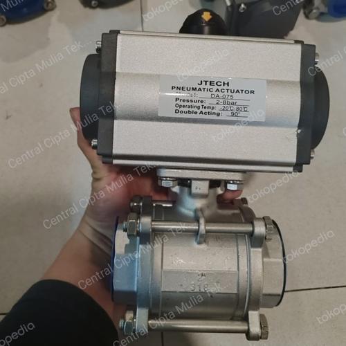 Jual Ball valve 2" inch Pneumatic Actuator DN 50 Stainless steel ...