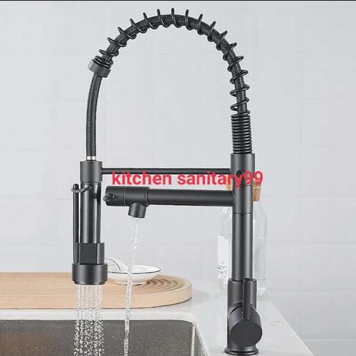 Jual kran pantry Hitam / keran pantry tarik hitam / kran sink panas ...