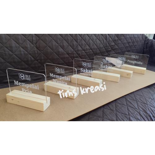 Jual Papan Nama Meja Akad | Papan Nama Meja Akrilik | Sign Table ...