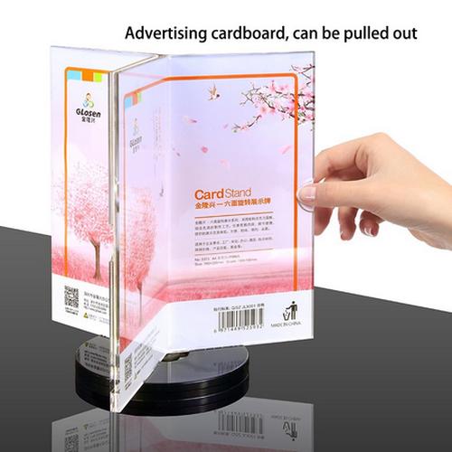 Jual Acrylic Menu Stand Resto/Akrilik Menu/Acrylic Rotating Menu Card ...