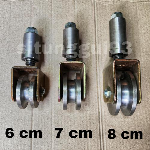 Jual Roda sliding 6 cm 7 cm 8 cm besi as anti anjlog pintu pagar garasi ...