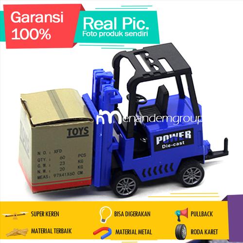 Jual Diecast Miniatur Mainan Mobil Alat Berat Metal Forklift Besi ...