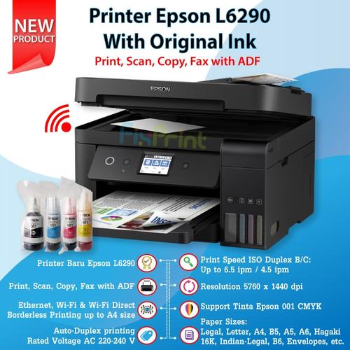 Jual Epsn EcoTank L6290 A4 Wi-Fi Duplex All-in-One Ink Tank Printer ...
