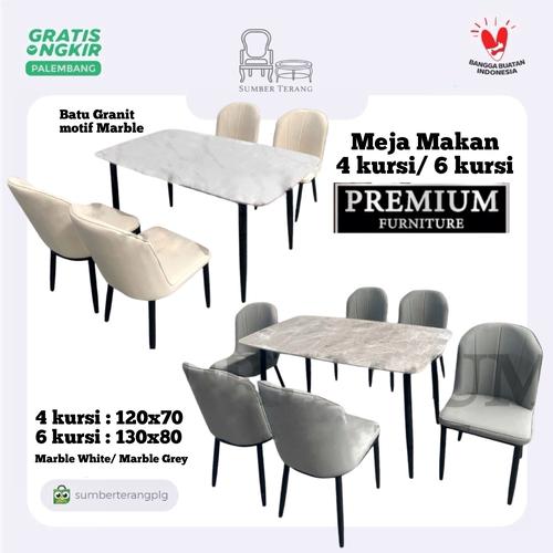 Jual Meja Makan Batu Granit Marble Dining Table Meja Makan 6 Kursi Murah - Set Meja 4kursi ...
