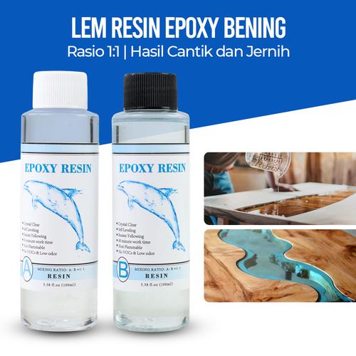 Jual Lem Resin Bening Epoxy A + B Rasio 1 : 1 DIY Handmade (500gram ...
