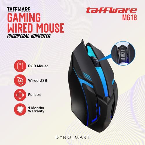 Jual TAFFWARE Gaming Wired Mouse RGB LED Optical 1200 DPI ORIGINAL ...