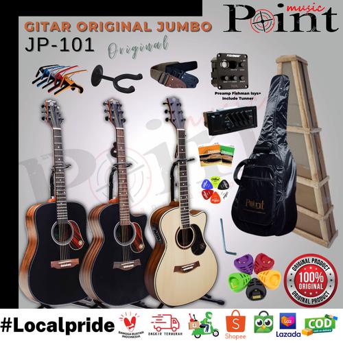 Jual Gitar Akustik Gitar Akustik Elektrik Point JP 101 Original Fullset ...