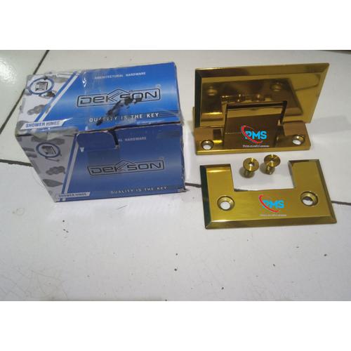 Jual engsel pintu kaca shower hinge dekkson glass to wall gold - Kota ...