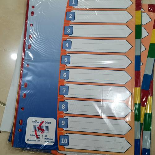 Jual Bambi 2610 pembatas divider plastik A4 multiholes 10 divisions ...