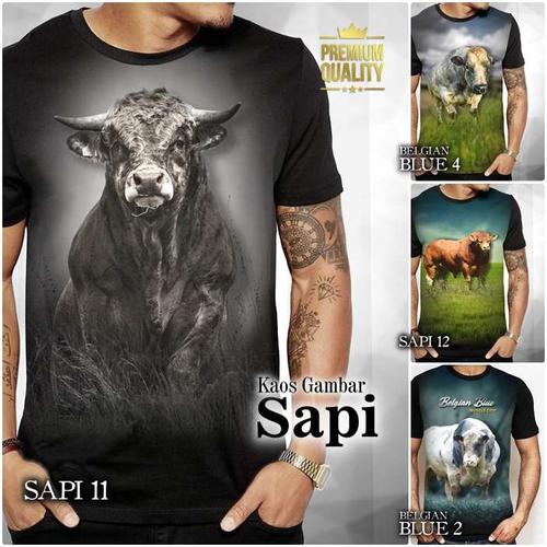 Jual KAOS SAPI SUPER PREMIUM 1 TON Baju Kaos SAPI BELGIAN BLUE Raksasa ...